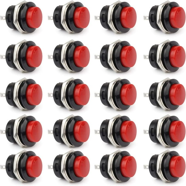 SPST Mini Push Button Switch AC250V/3A AC125V/6A With no lock Momentary ...