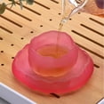Chinese Tea Tasting Cup with Sauce, Small Frosted Glass Kung Fu Teacup ...