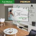 Barkan Full Motion Swivel TV Wall Mount, 13-83 inch, Extra Long, White ...