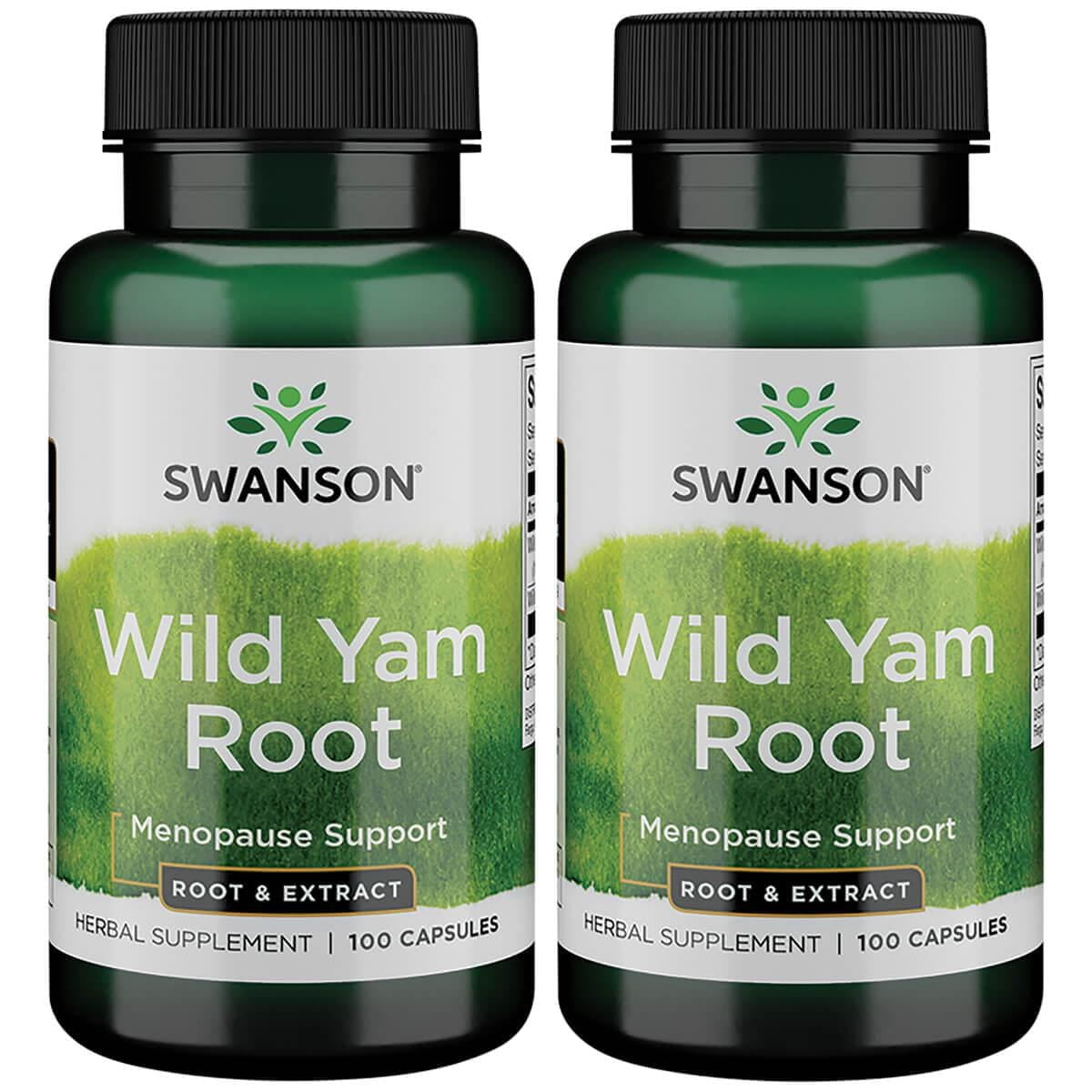 Swanson Wild Yam Root - Root & Extract 100 Caps 2 Pack - Walmart.com