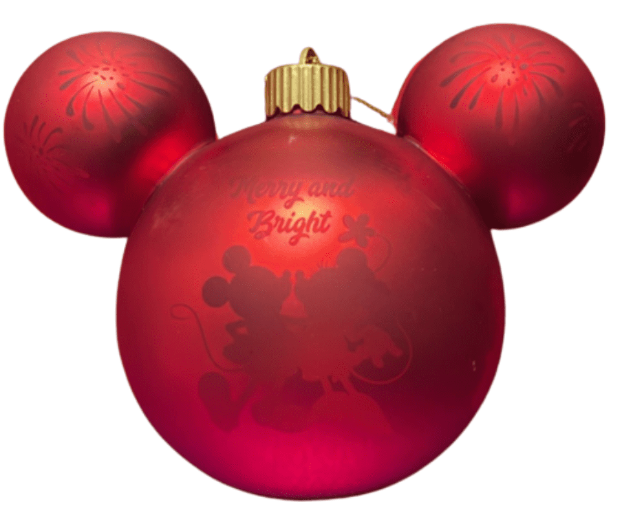 Disney Parks Mickey & Minnie Merry bright Parks Icon Glass Ornament New ...