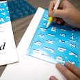 BAZIC Letter Stencil Sets, Sizes 20 mm, Plastic Stencils for Learning ...