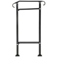 UBesGoo 2 Steps Stair Rail Matte Black Wrought Iron Handrail for ...