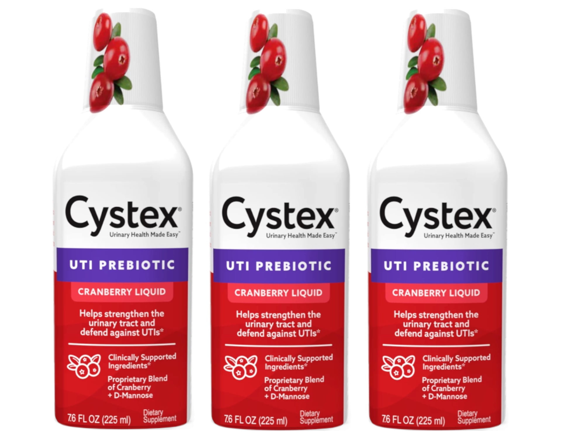3 Pack - Cystex Urinary Health Cranberry Flavor 7.6oz Each - Walmart.com