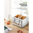 4 Slice Toaster - Silver, Extra Wide Slots, Bagel & Muffin Function ...