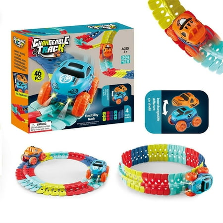 Changeable Track With Led Lighting Race Car Flexible Rail & Electric ...