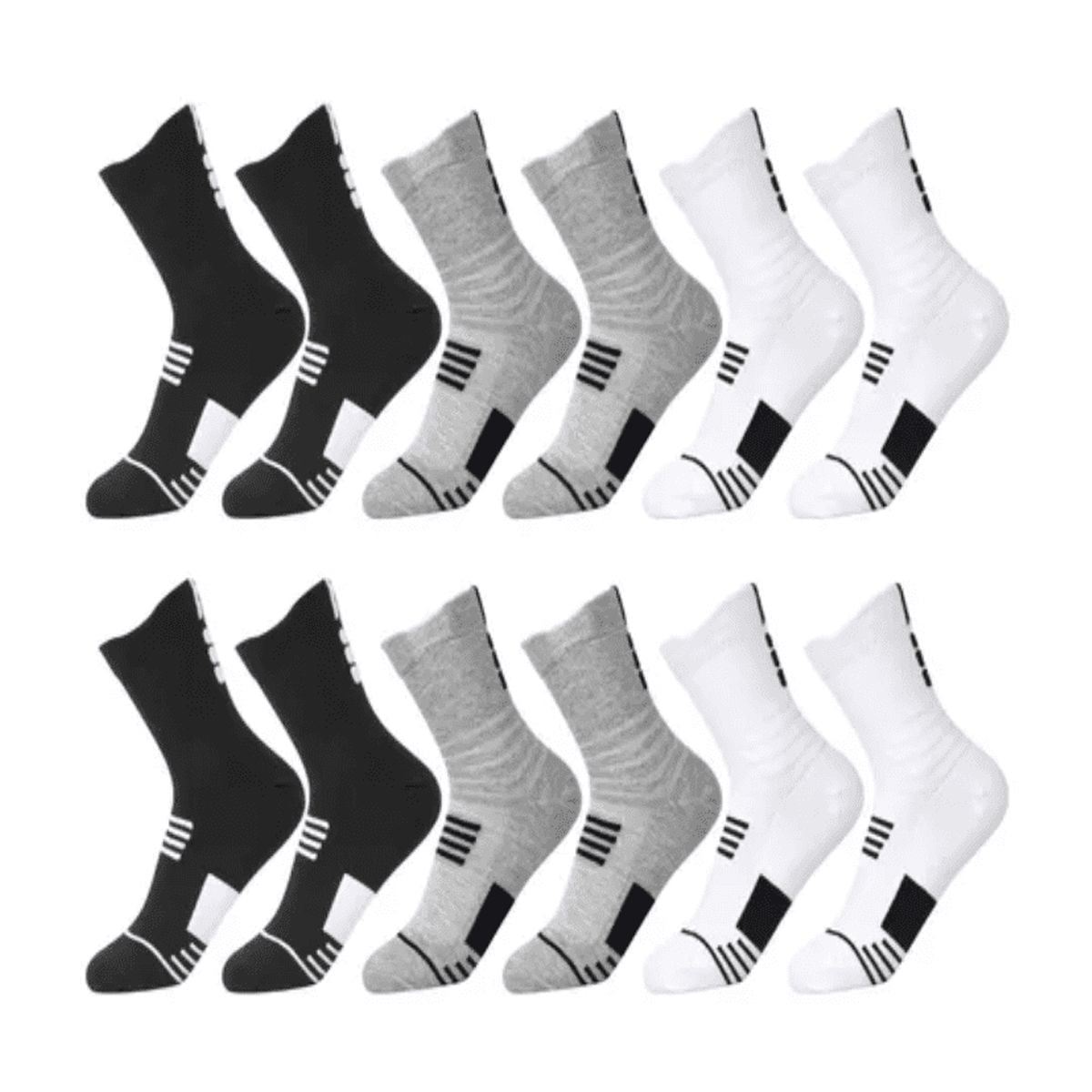 Calceta Deportiva Hombre 100% Algodón 12 Pares, Color Mezclado ...