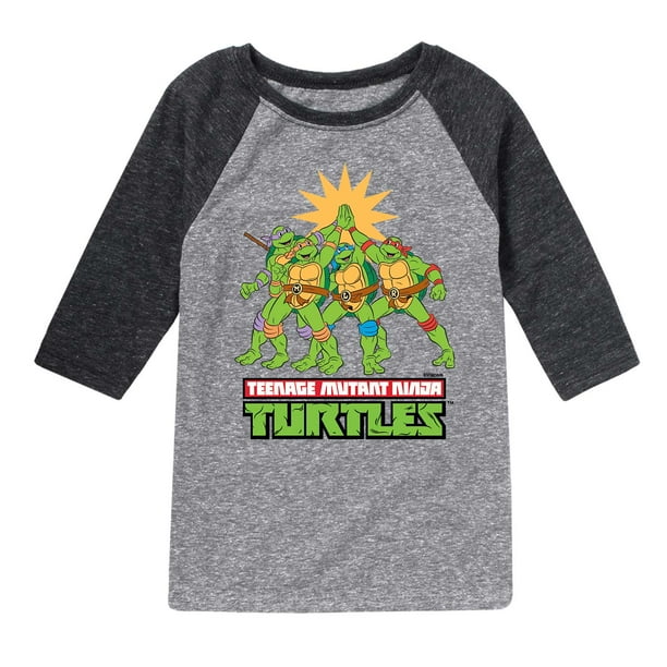 Teenage Mutant Ninja Turtles - High Five - Toddler And Youth Raglan ...
