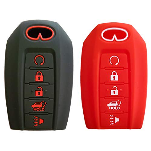 Silicone 5 Buttons Smart Key Skin Jacket Fob Cover Case Remote Keyless ...