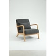 Antique Grey Cotton Linen Accent Chair - 25.00 in Seat for Living Room ...