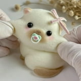 Handmade Taba Squishy Cat Toy, Squishy Realistic Kitty, Soft Silicone ...