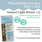 Water Works Permanent Powder Hair Dye #27 Natural Light Brown, 100% ...