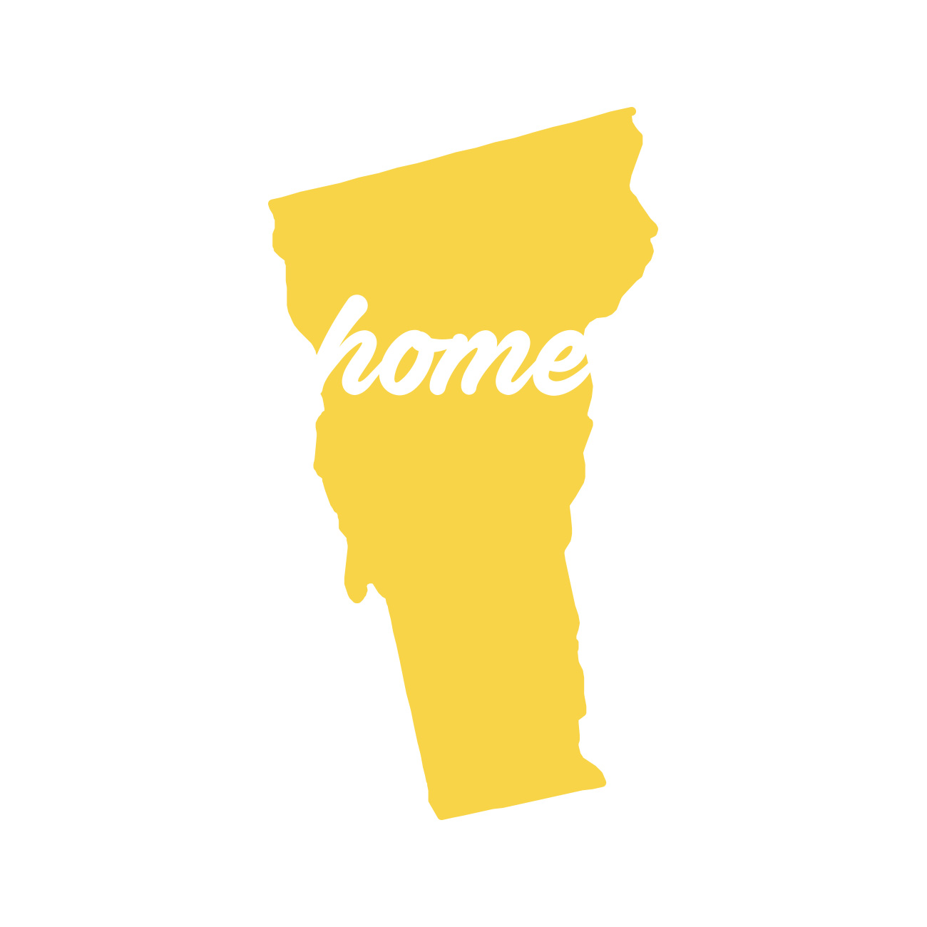 Vermont Home Sticker Decal Die Cut - Self Adhesive Vinyl - Weatherproof ...