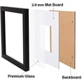 8x10 Set of 2 Black Wooden Gallery Picture Frames for Wall & Tabletop ...