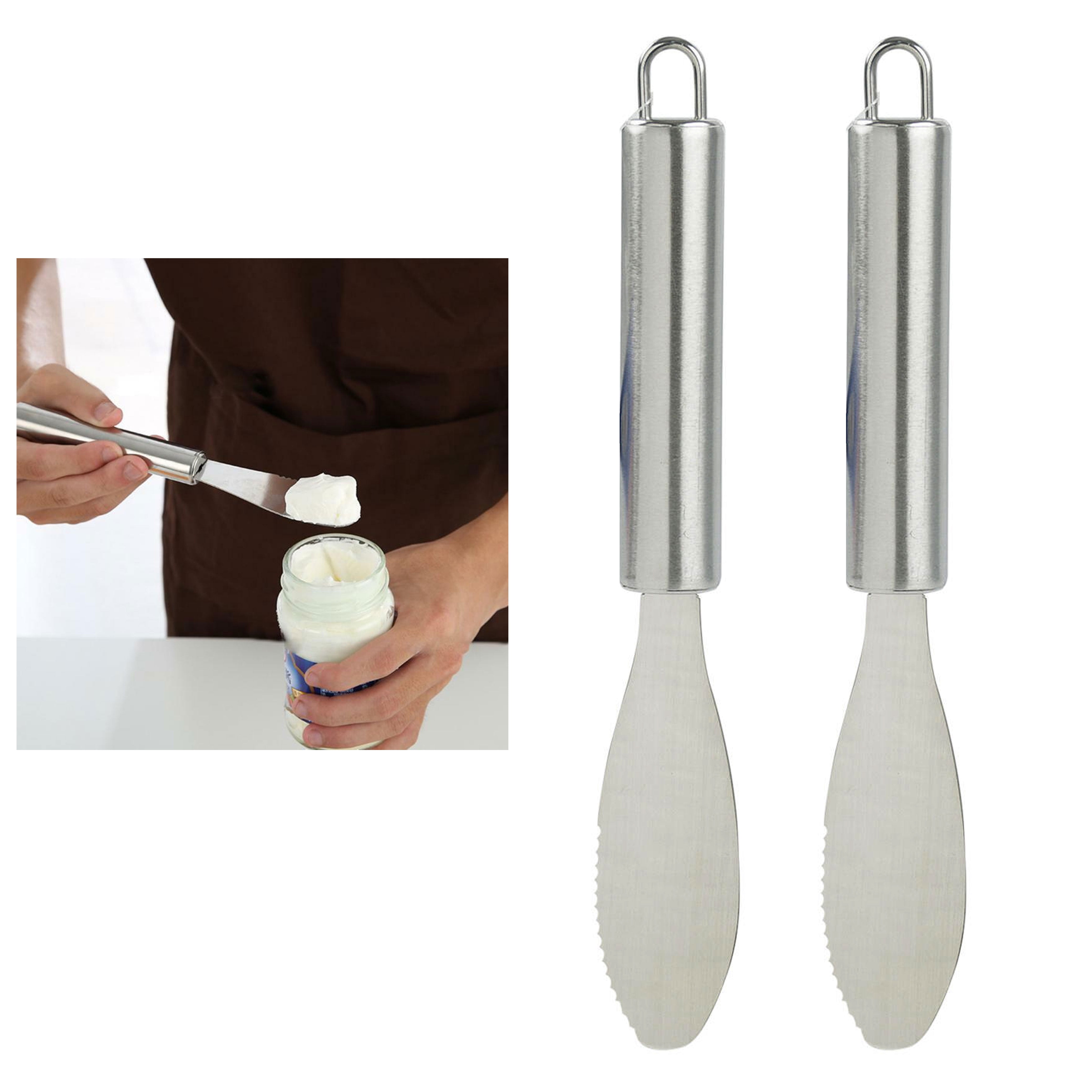 2 Pc Stainless Steel Sandwich Spreader Knife Butter Jam Cheese Knives ...