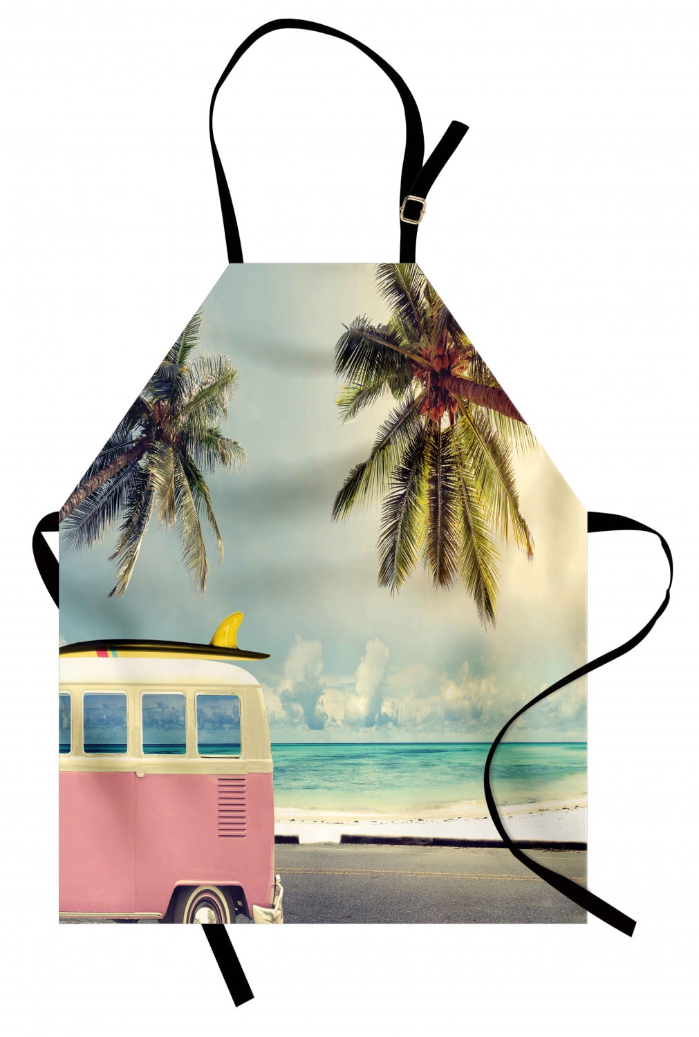 Surf Apron Minivan on the Beach Retro Inspired Vacation Clouds in ...