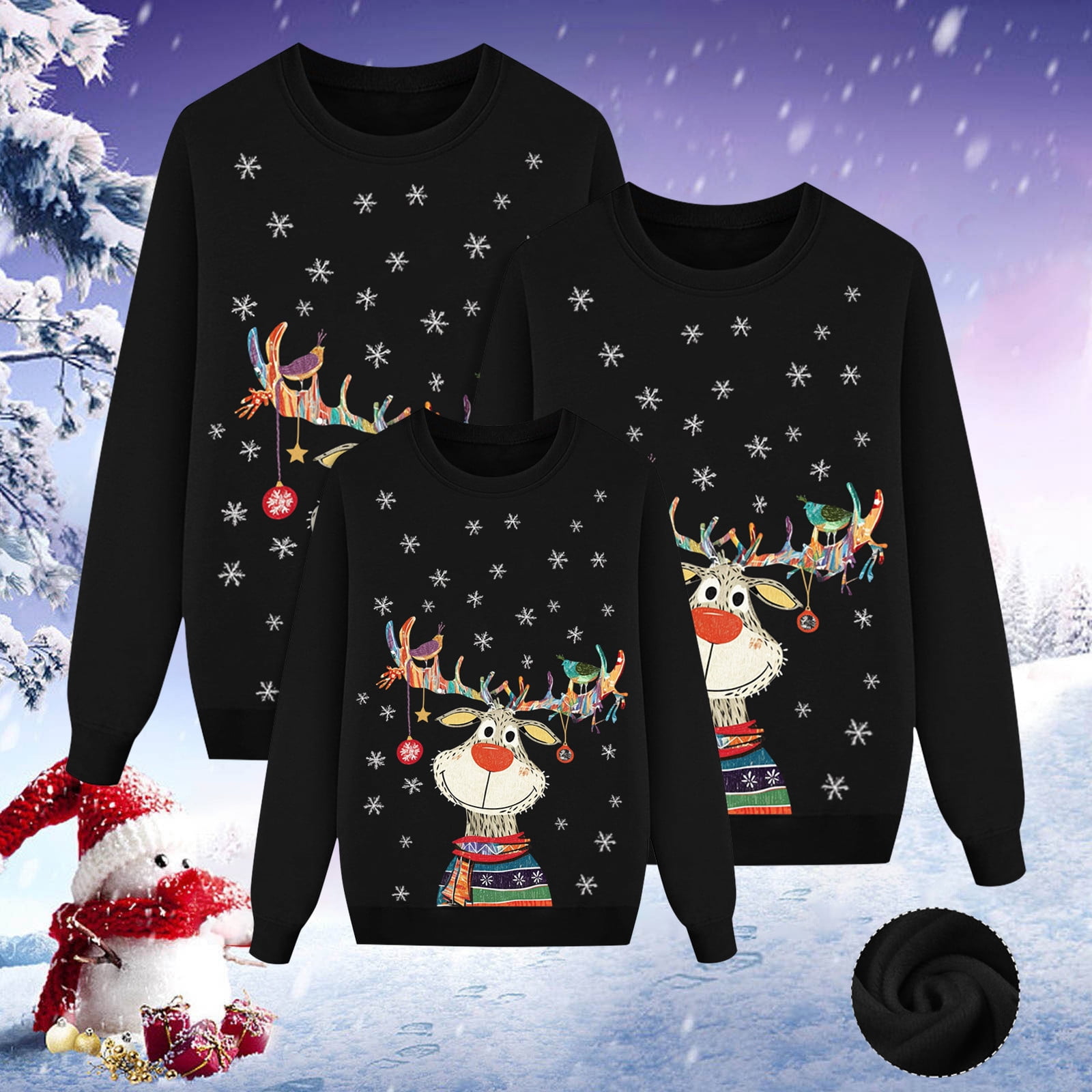 Click here for Shadoumai Matching Family Christmas Sweatshirts Ro... prices