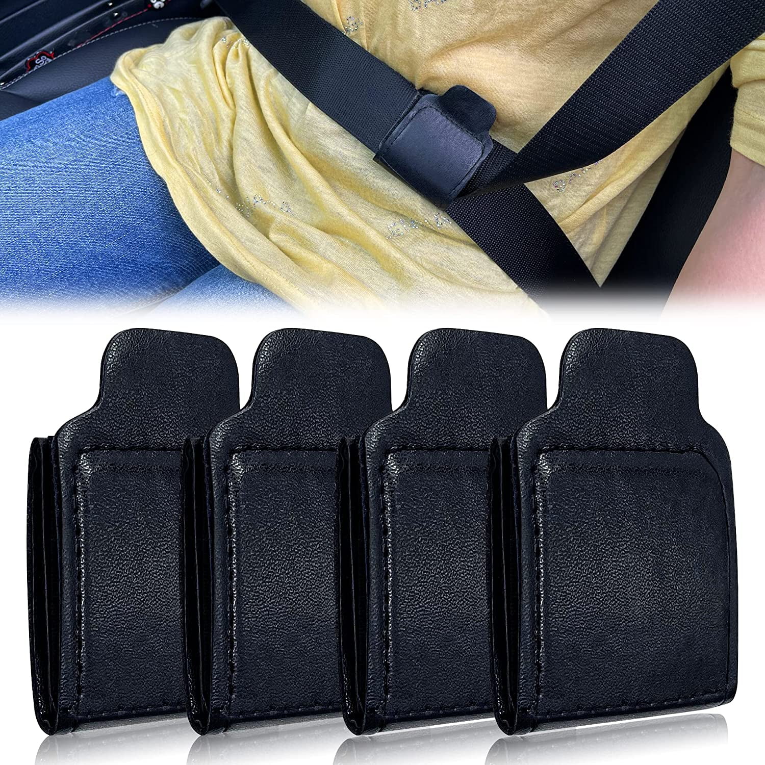 Click here for Oruyrop Car Seat Belt Adjuster  4 Pack Pu Leather... prices