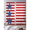 4th of July Sheer Curtains for Living Room Bedroom Independence Day Red ...