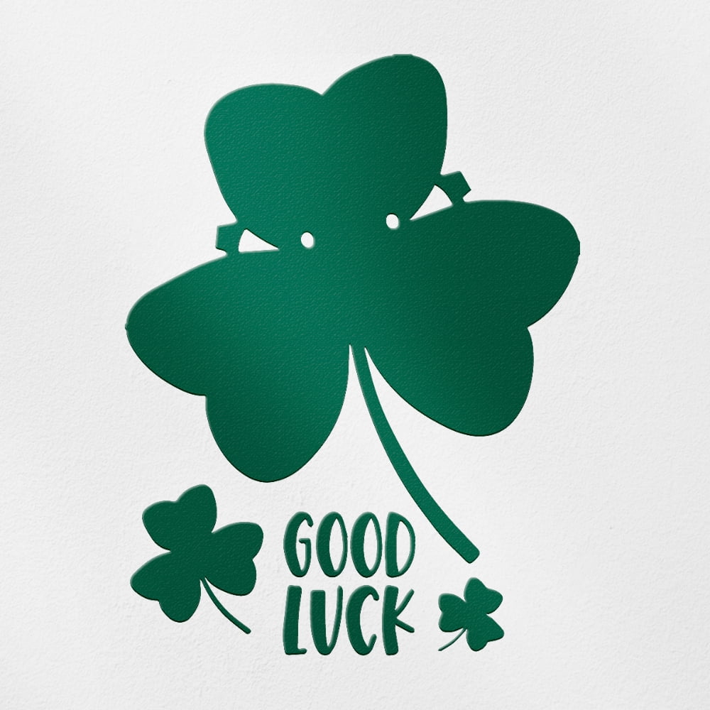 Transparent Decal Stickers Of Good Luck (Green) Premium Waterproof ...