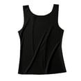 Women Summer Basic Tank Tops Scoop Neck Sleeveless Solid Color Tunic ...