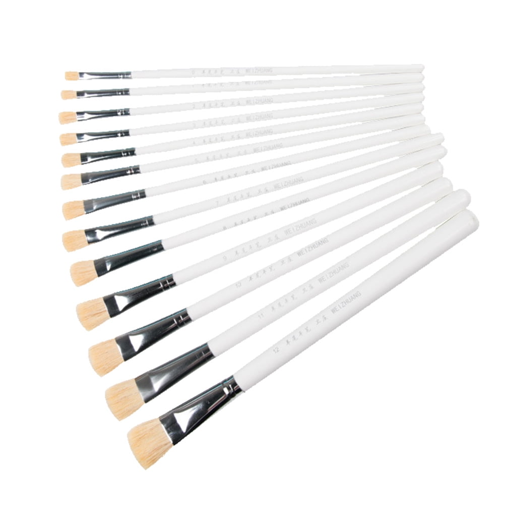 BESTONZON 12pcs Oil Painting Pens Paint Brushes Wood Brushes Watercolor ... BESTONZON 12pcs Oil Painting Pens Paint Brushes Wood Brushes Watercolor ...