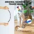 FYNIGO Interactive Cat Feather Toys Set with Retractable Wand Rainbow ...