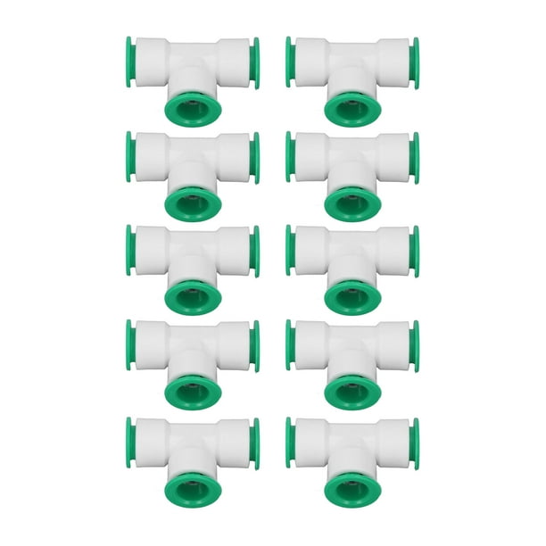 Pipe Connector 10Pcs Tee Connector 3 Way Quick Connect Push Water Pipe ...
