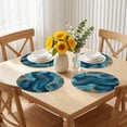 Abstract Marble Texture Leather Placemats Set of 2, 12 Inch, Gradient ...