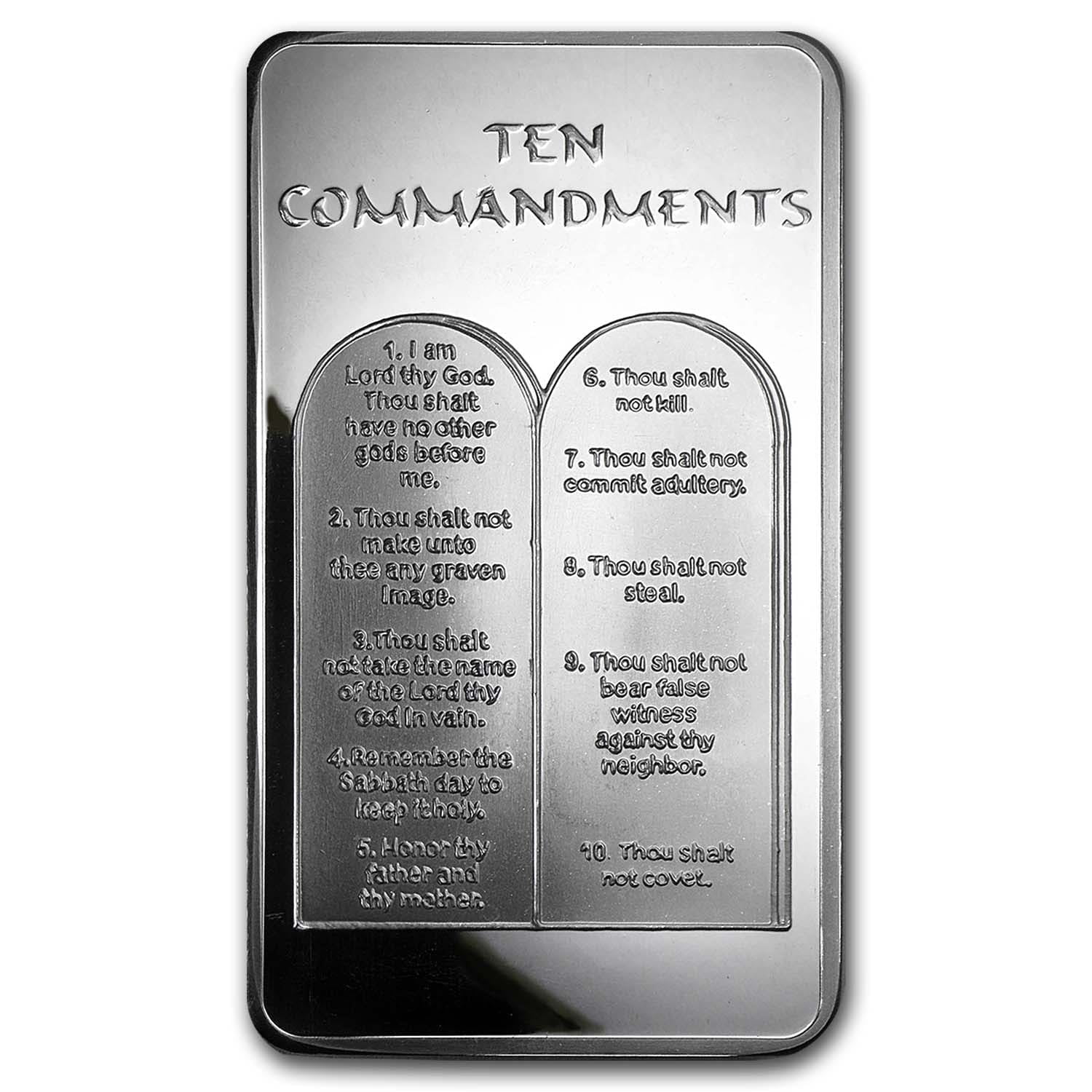 10 oz Silver Bar - Ten Commandments - Walmart.com
