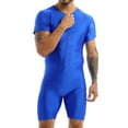 Doomiva Men's Spandex Wrestling Singlet Front Zipper Bodysuit Gym ...