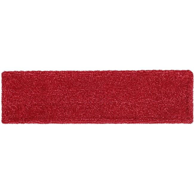 Rubbermaid RCP2132423 18 in. Adaptable Flat Mop Microfiber Pad, Red ...