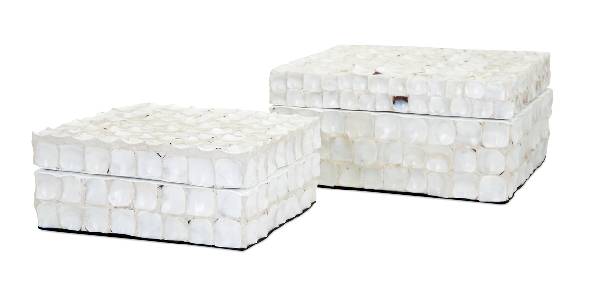 Barbuda Shell Boxes - Set of 2 - Walmart.com