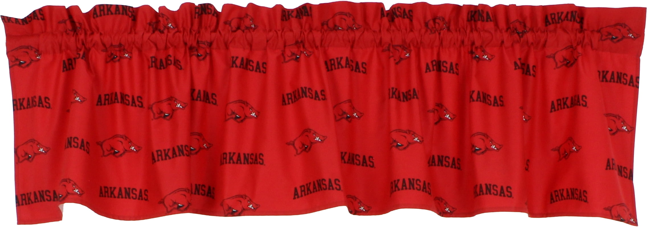 Arkansas Razorbacks 100% Cotton, 84" x 15" Curtain Valance, 1 Panel ...