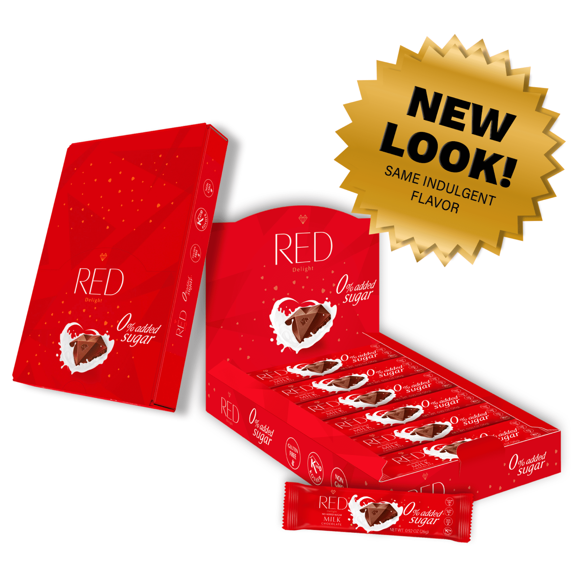 RED Chocolate Milk Chocolate Grab-N-Go Non-GMO, Gluten Free Chocolate ...