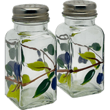 Walmart Hand Painted Glass Olive Branch Salt and Pepper Shakers Set ...