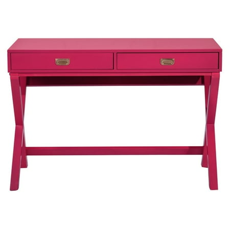 FurnitureR Mavis Rectangle Engineered Wood Writing Desk with 2 Drawers ...