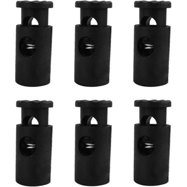 Double Hole Barrel Cylinder Plastic Spring Stop Toggle Stopper Cord ...