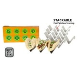 Taco Holder Stand - Set of 6 - Oven & Grill Safe Stainless Steel Taco ...