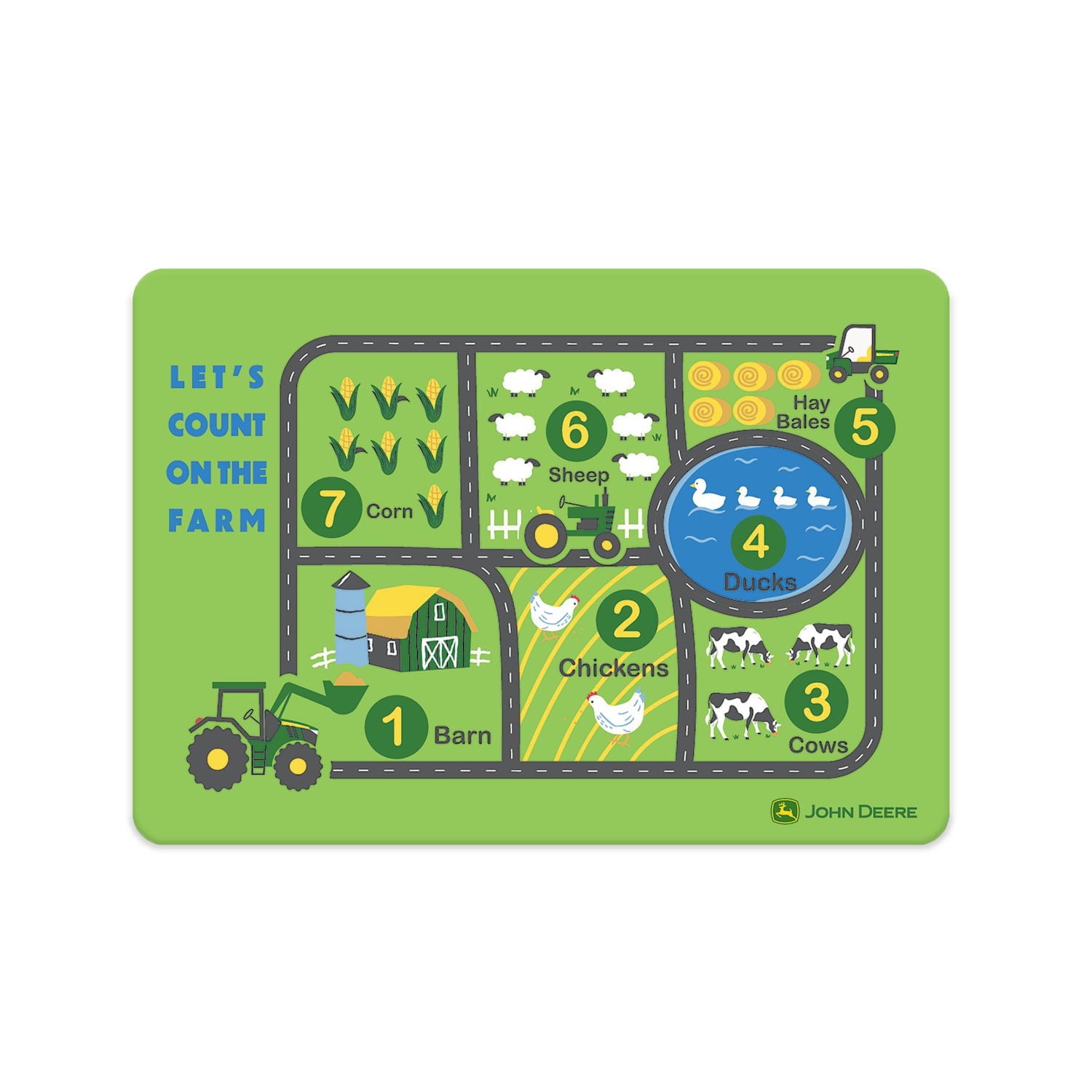 Click here for John Deere Count On Farm Placemat 17 In X 12 In prices