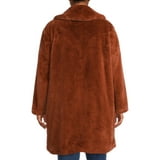 Time and Tru Women's and Plus Full Length Faux Fur Coat - Walmart.com