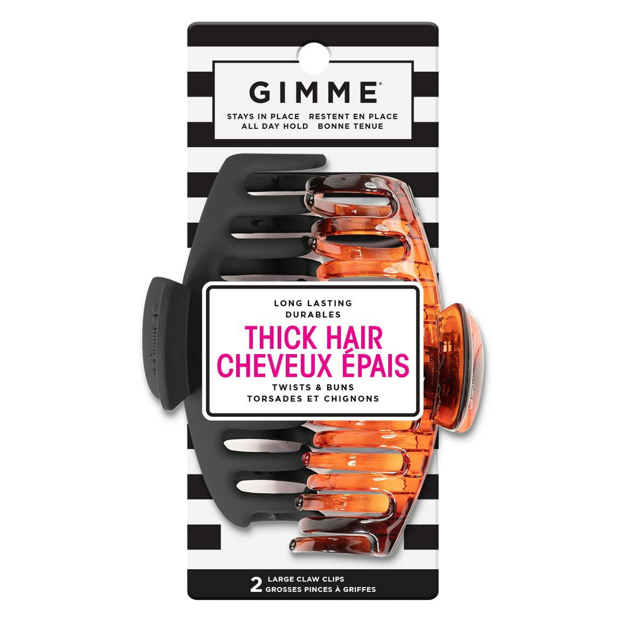 Click here for Gimme Thick Hair Claw Clips  Black/Tortoise 2ct L prices