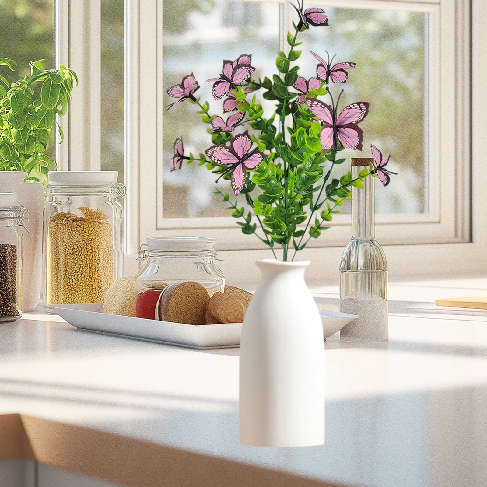 Mariposas artificiales Ramo de flores falsas de plástico | Ramas ...