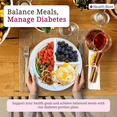 Health Beet Diabetes Portion Plate with Sections for Balanced Diet, 4 ...