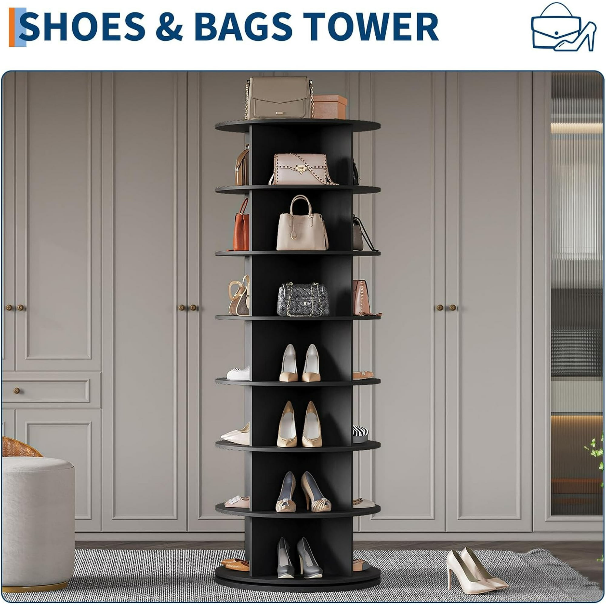 Click here for Eastvita 7 Tier Rotating Shoe Rack Tower 360° Revo... prices