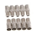 10 Pcs F Type Female Jack To TV PAL Female Jack RF Coaxial Adapter ...