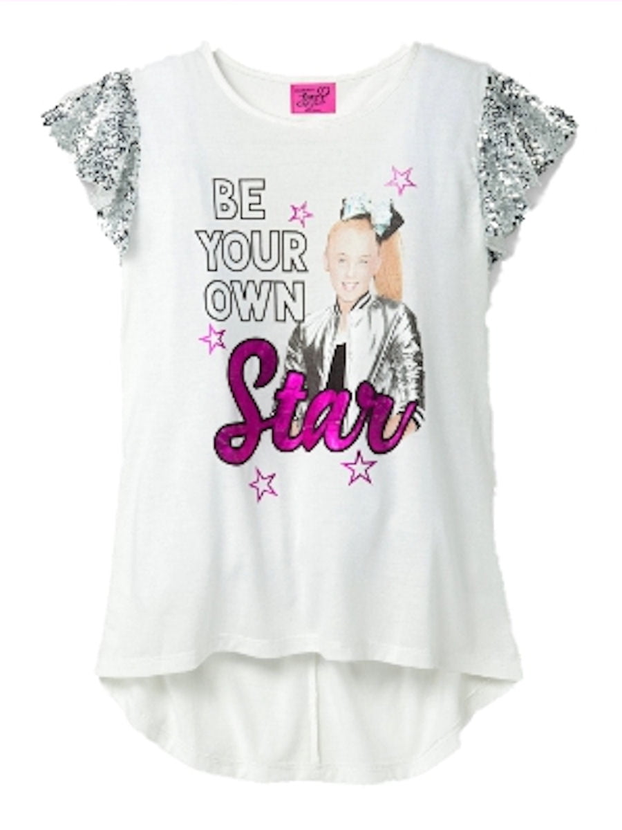 JoJo Siwa Be Your Own Star Sparkle Sleeves Shirt Small - Walmart.com
