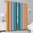 DaShan Blue and Orange Ombre Blackout Curtains for Bedroom/Living Room ...