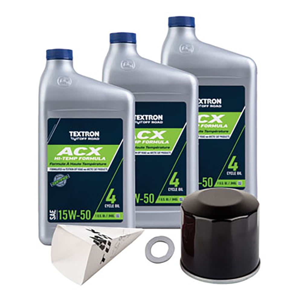 4-Stroke Oil Change Kit Textron ACX Synthetic 15W-50 Compatible With ...