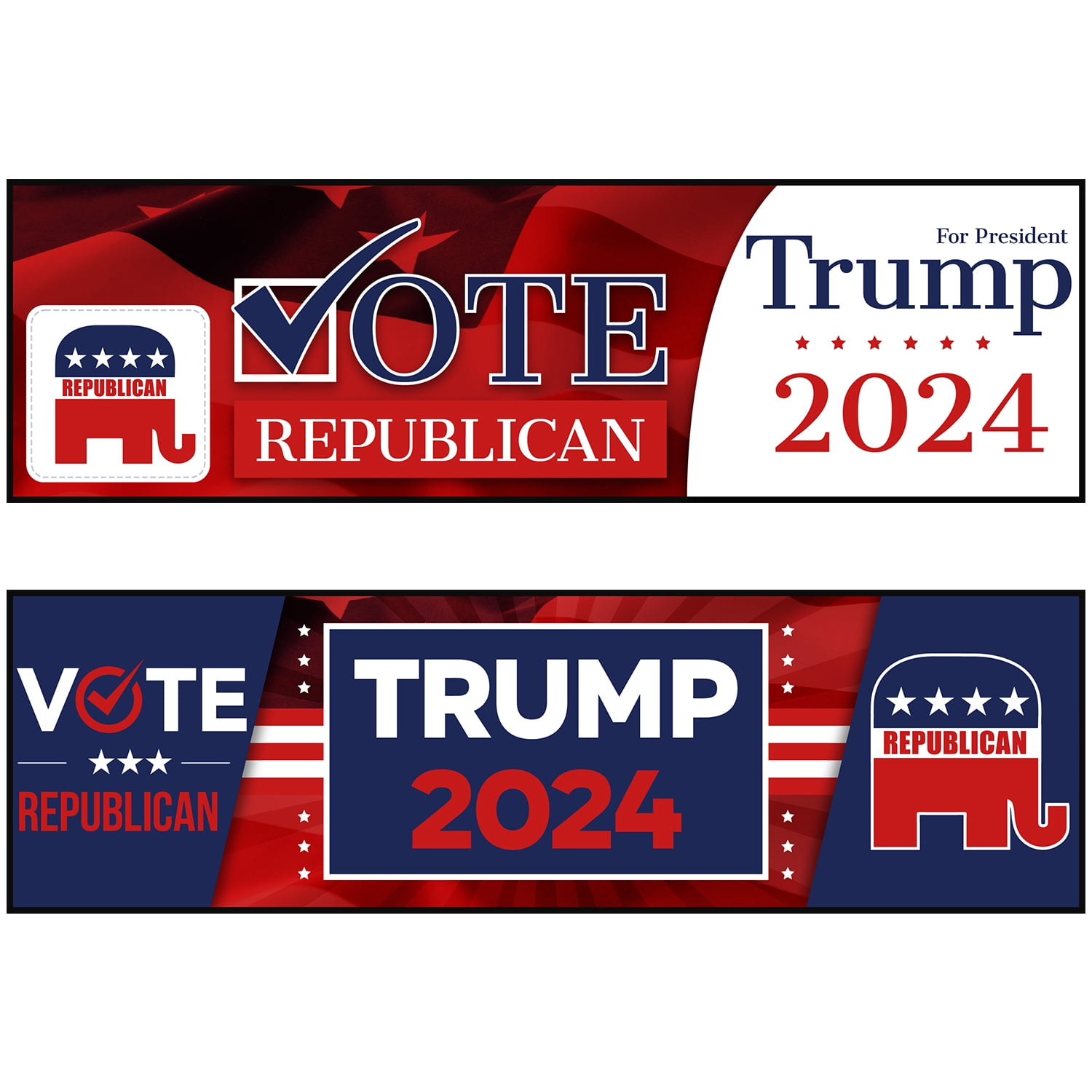 Donald Trump Republican Bumper Stickers for 2024 Presidential Elections ...